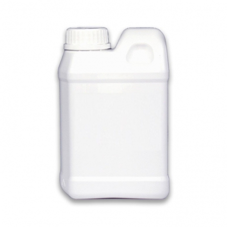 Bidon plastique blanc PEHD 1 l pour liquides, peintures, solvants