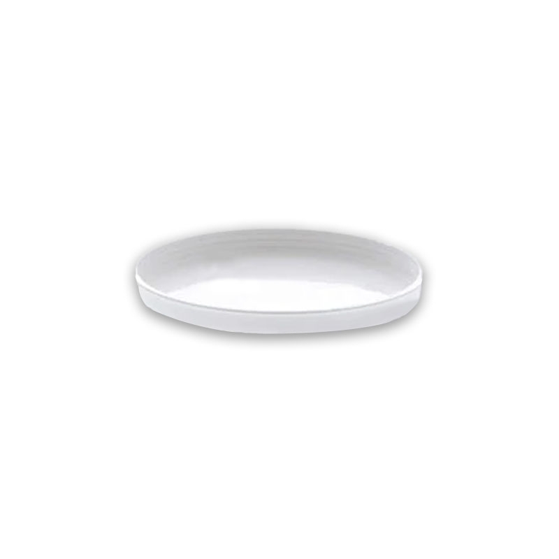 Pot rond plastique blanc PEHD 1 l avec couvercle vissant